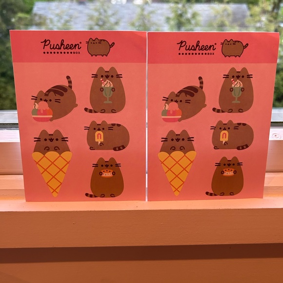 Pusheen | Office | Pusheen With Ice Cream Sticker Sheet Set | Poshmark